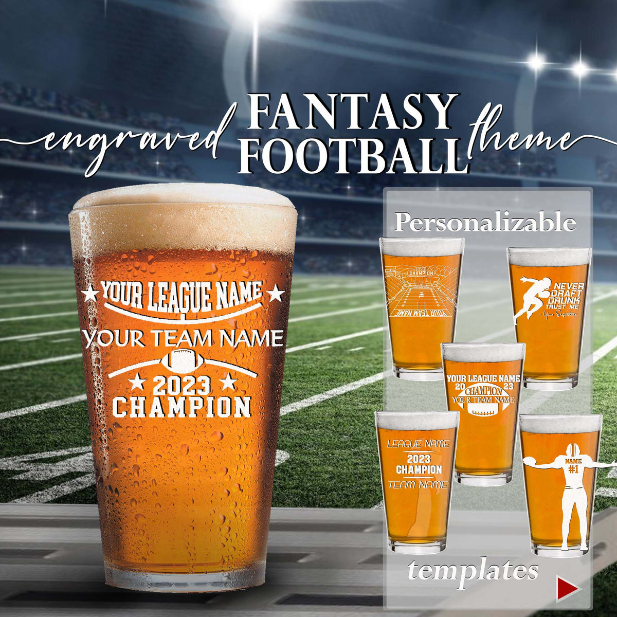 Fantasy Football Pint Glass – The Cardinal State